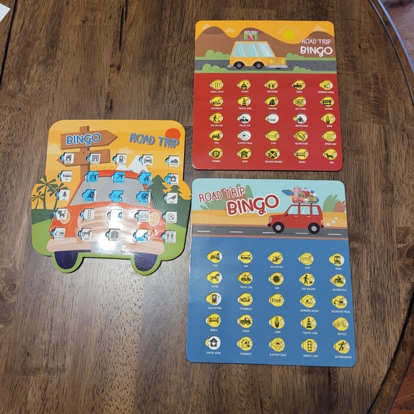Games | Three Different Road Trip Bingo Cards With Window Slidesonly ...